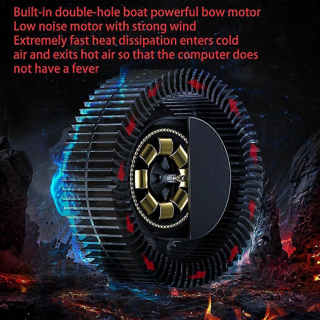 Gaming Laptop Cooler Dual Turbo Fan 2 Heights Adjustment Usb Port For ...