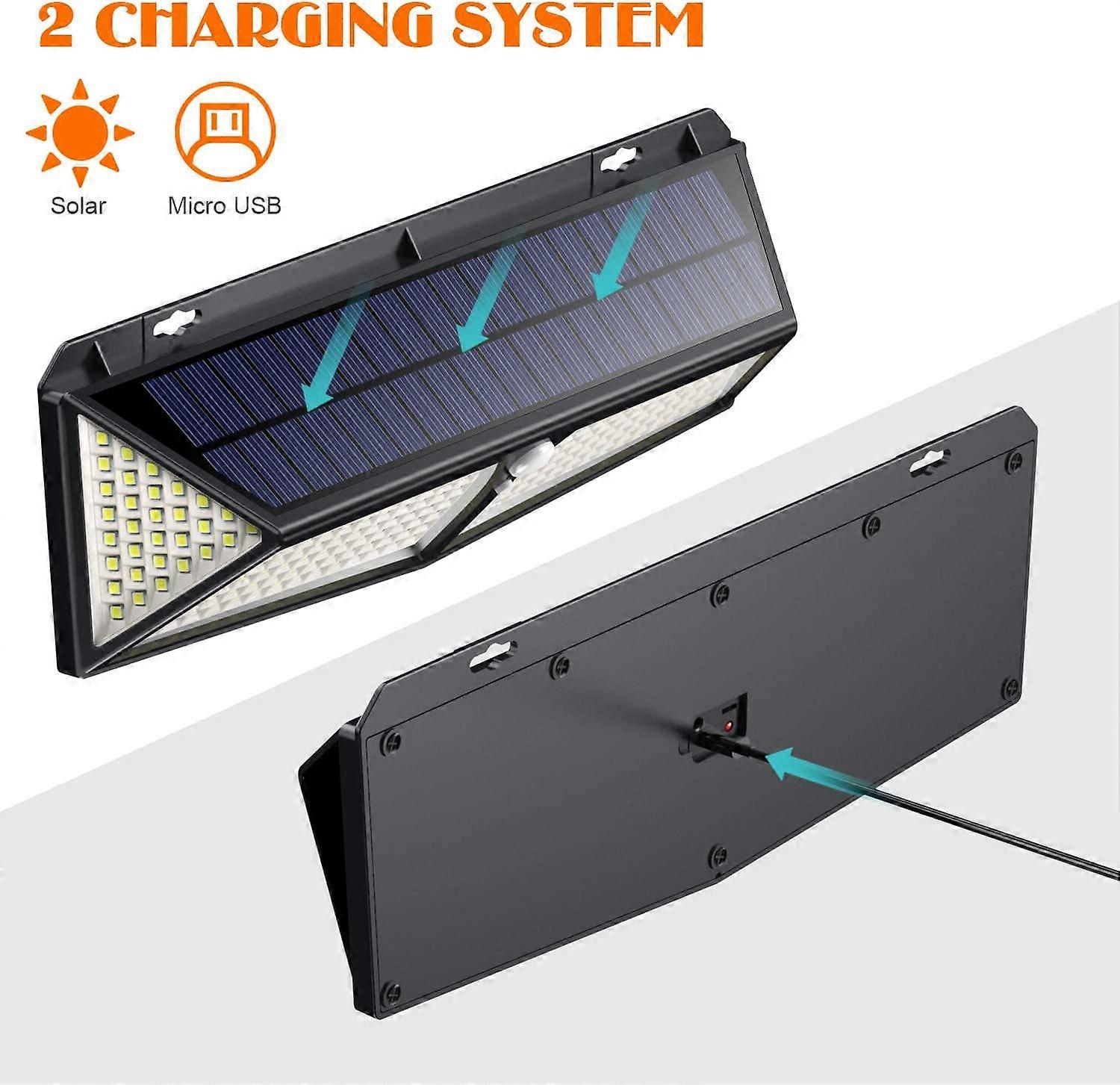 ZK-Outdoor Solar Light,288LED-USB RechargeableLED Outdoor Solar Light ...