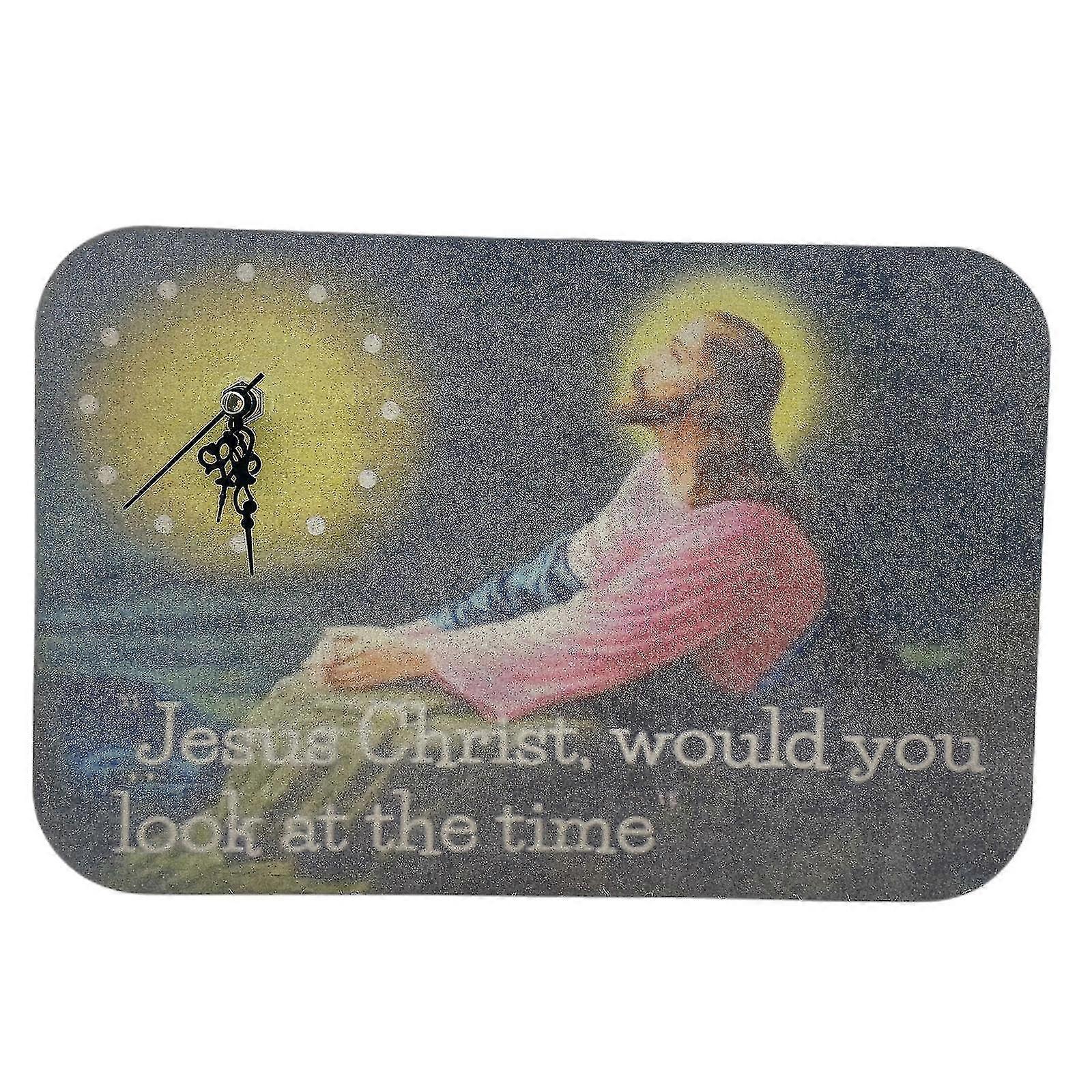Jesus Wall Clock Novelty Wall Clock Wooden Jesus Wall Clocks | Fruugo UK
