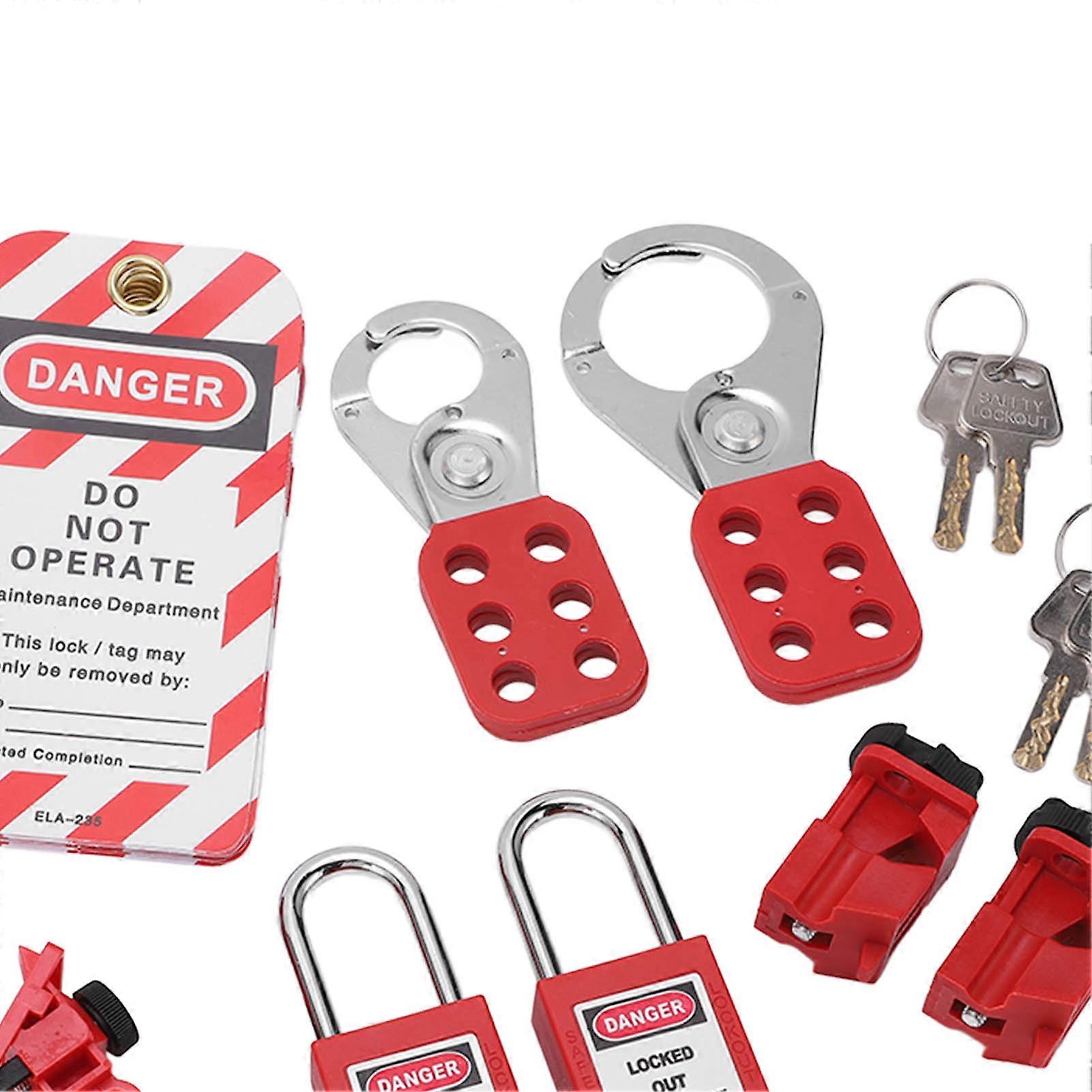 Lockout Tagout Locks Kit with Safety Padlocks Hasps Circuit Breaker ...
