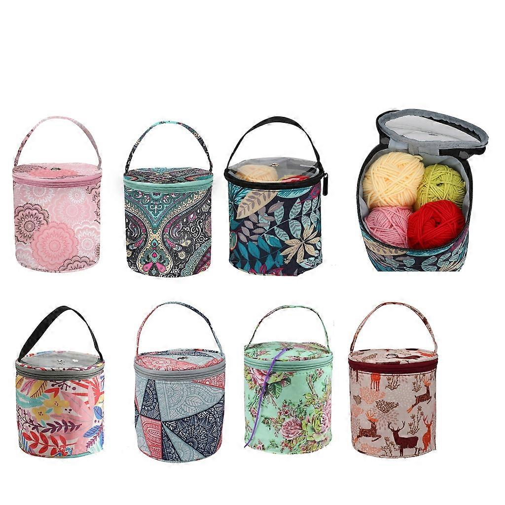 Knitting Bag Wool Bag Storage Organizer for Crochet Hook Portable Yarn ...