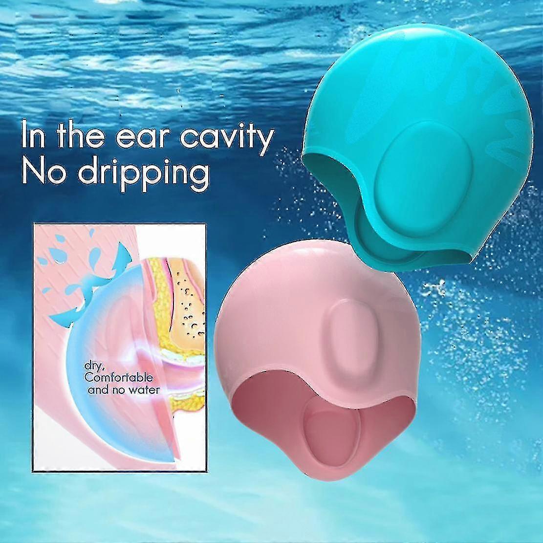 Unisex Kids Swimming Cap 3d Ear Protection For Kids Boys And Girls 2 ...