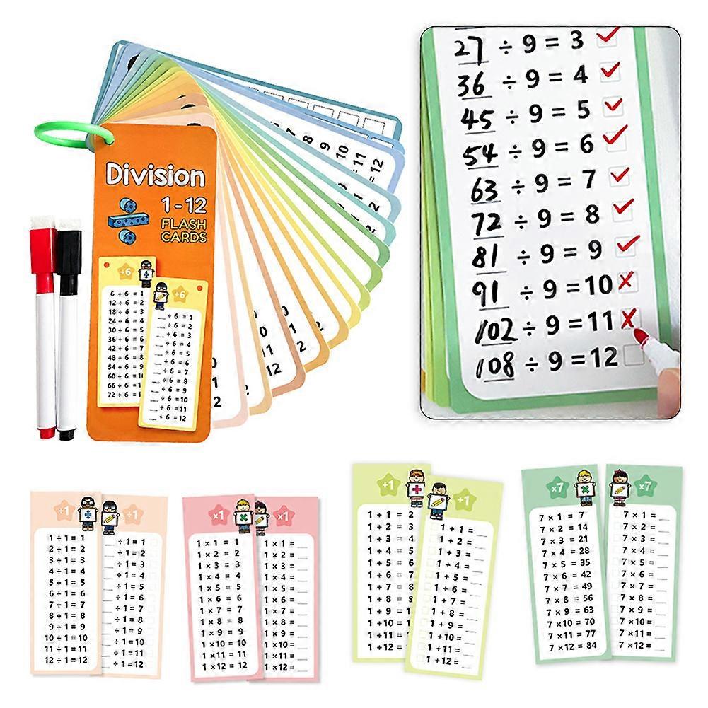 Math Flash Cards for Addition Subtraction Multiplication Division 1-12 ...