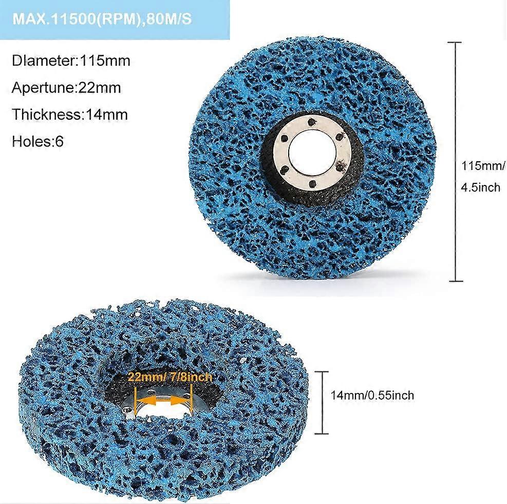 Poly Strip Wheel 115mm Abrasive Disc Paint Rust Remover Clean ...