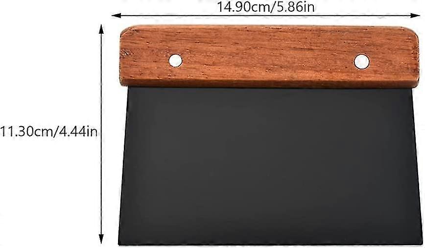 Dough Scraper Stainless Steel Bench Scraper Wood Handle Dough Bread ...