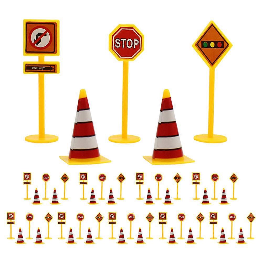 10 Sets of Play Traffic Signs for Kids Road Signs Set Street Signal ...