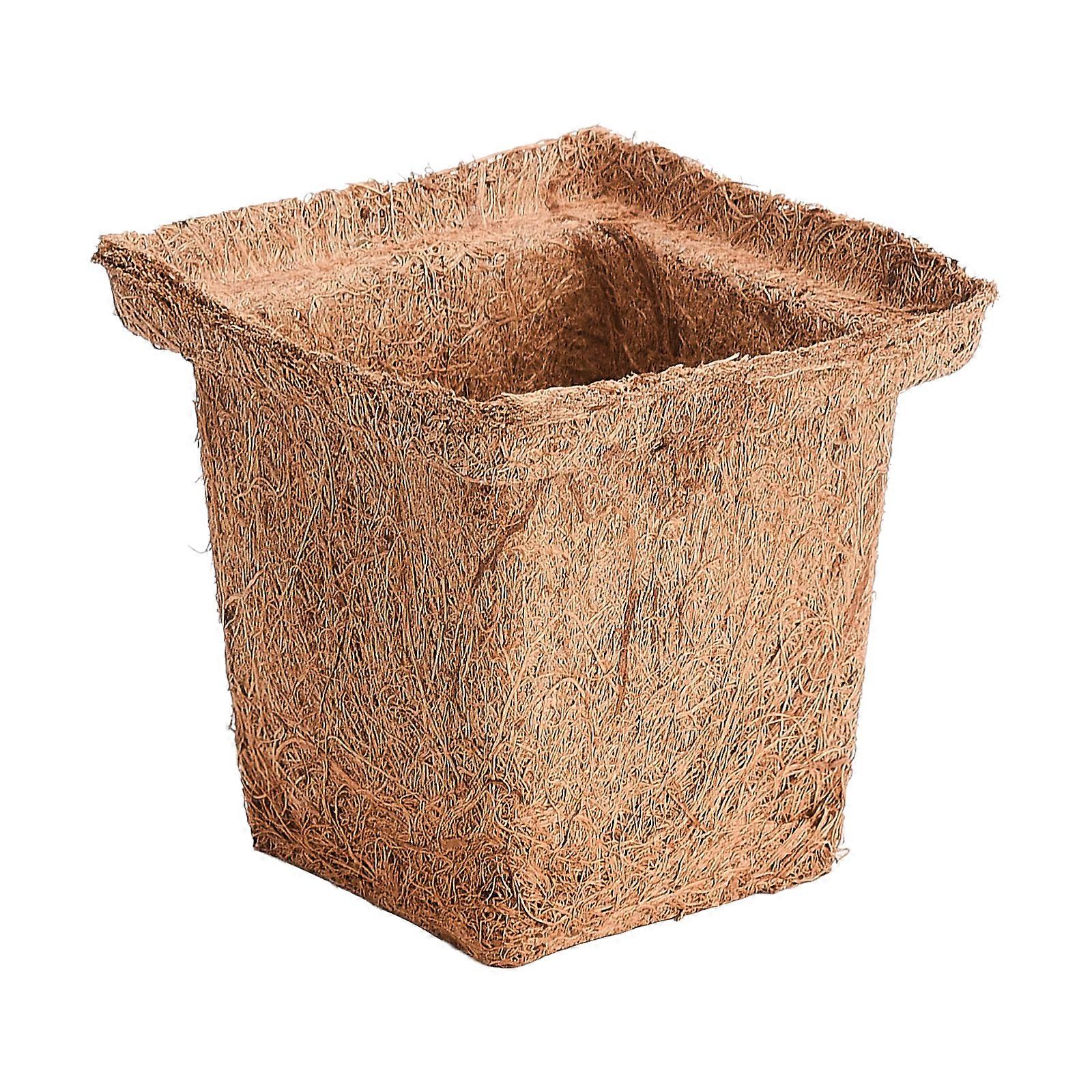 Coir Planting Pots, 6Pcs Seed Starting Pots Square Nursery Pot ...