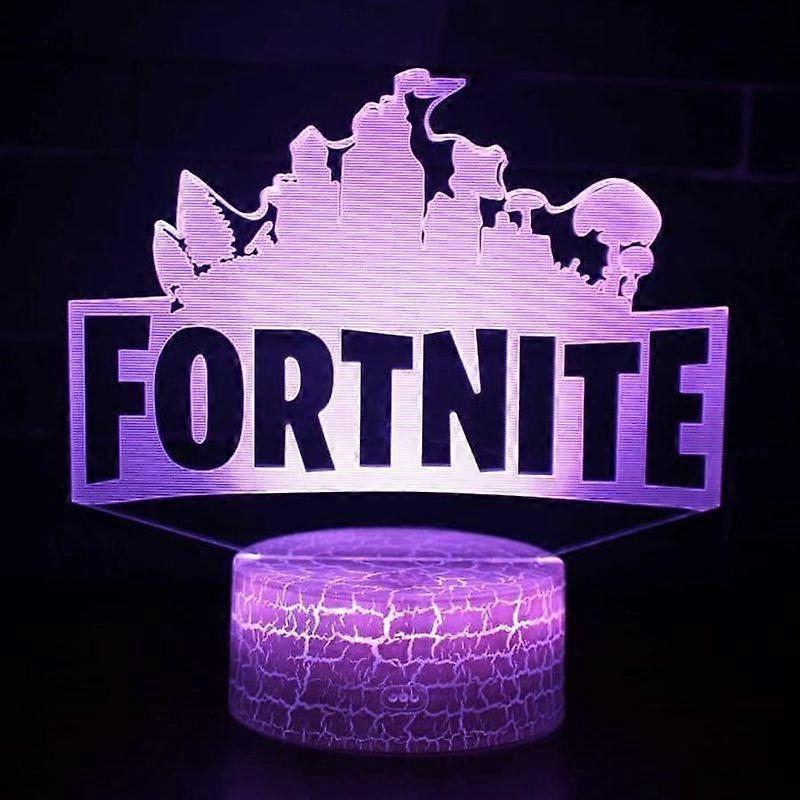 3D Illusion Lamp Fortnite Game Logo Lamp LED Night Light USB 7 Colors ...