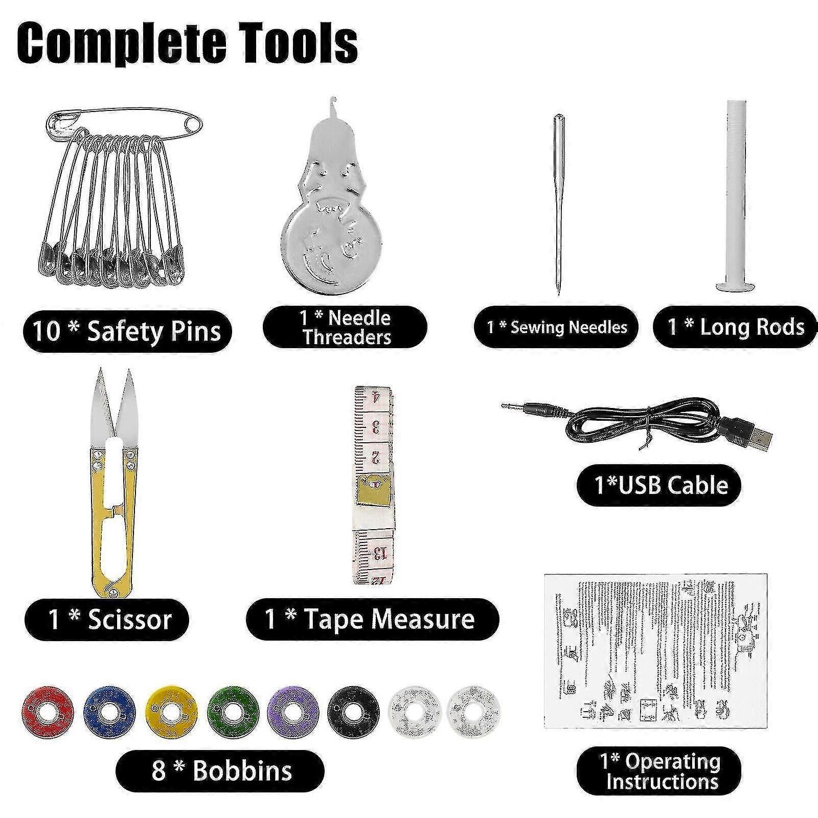 Mini Portable Handheld Sewing Machine Usb Electric Tailor Quick Stitch ...