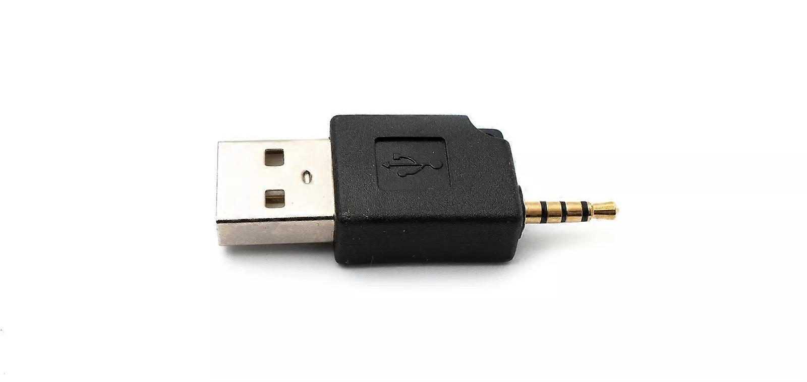 Audio USB Adapter 2.5mm Jack Plug to 2.0 Type A Plug AUX Cable in Black ...