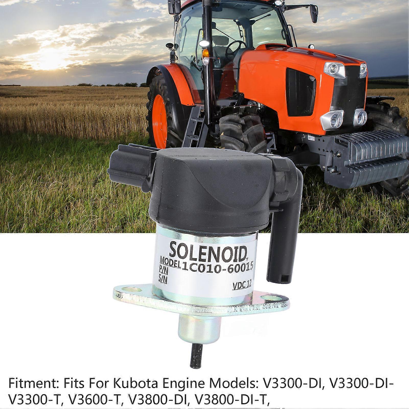 Fuel Shut Off Solenoid Efficient Safe 1C010 60015 for Kubota Engine ...