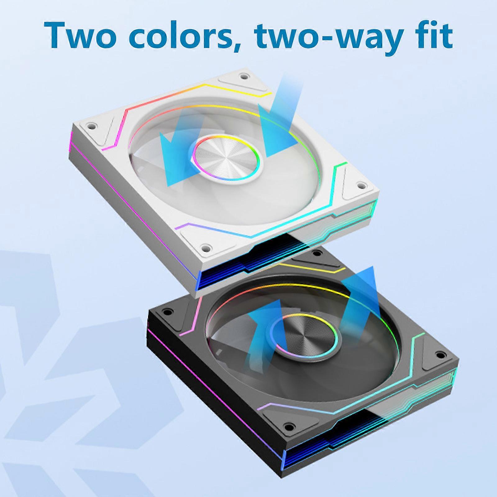 Advanced Cooling 120mm PWM PC Fan with ARGB Lighting, Infinitys Mirror ...