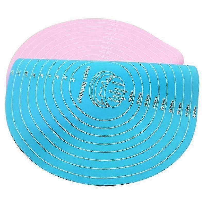 30cm Round Silicone Baking Pad for Kneading Dough and Cooking in the ...