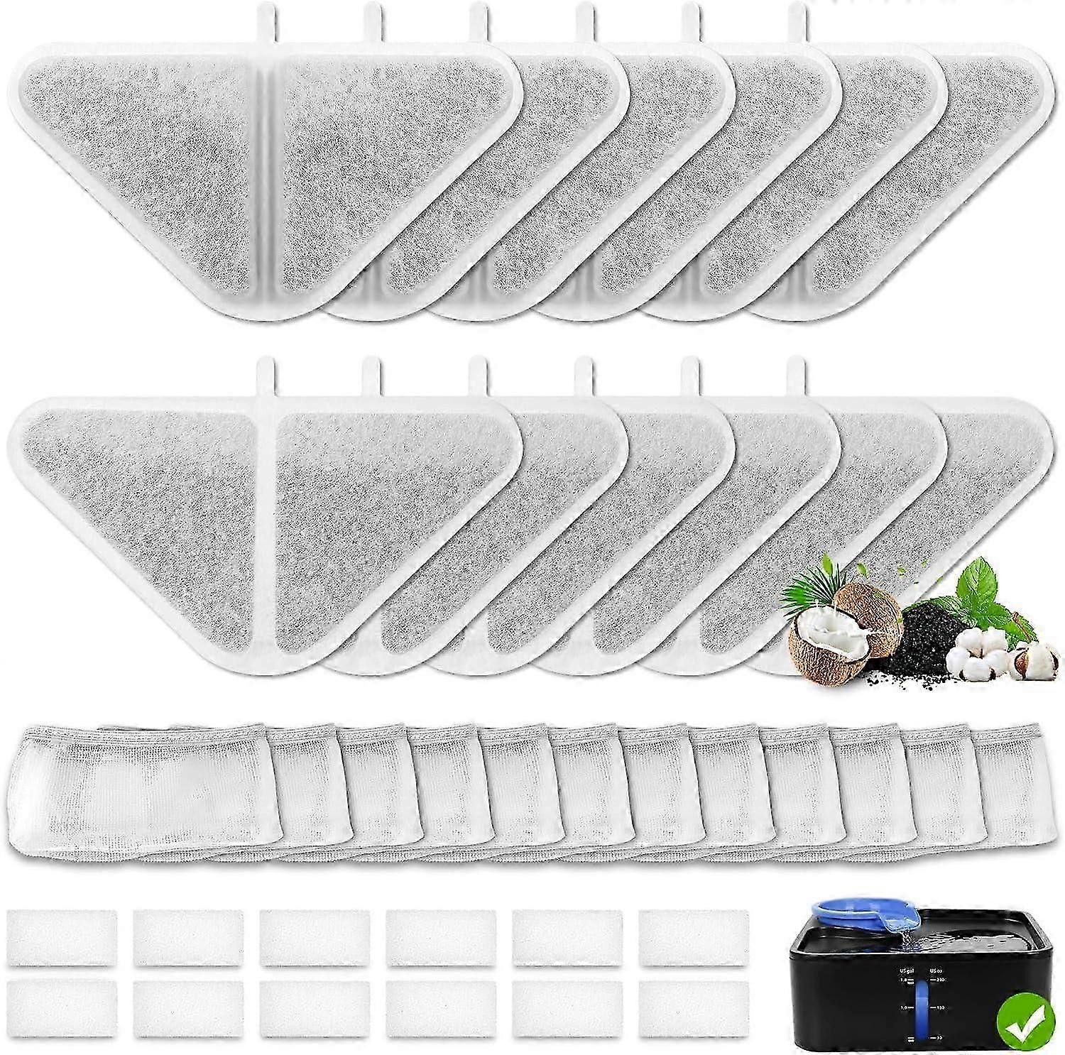 Replacement Filters for 230oz Dog Water Fountain, Water Fountain Filter ...