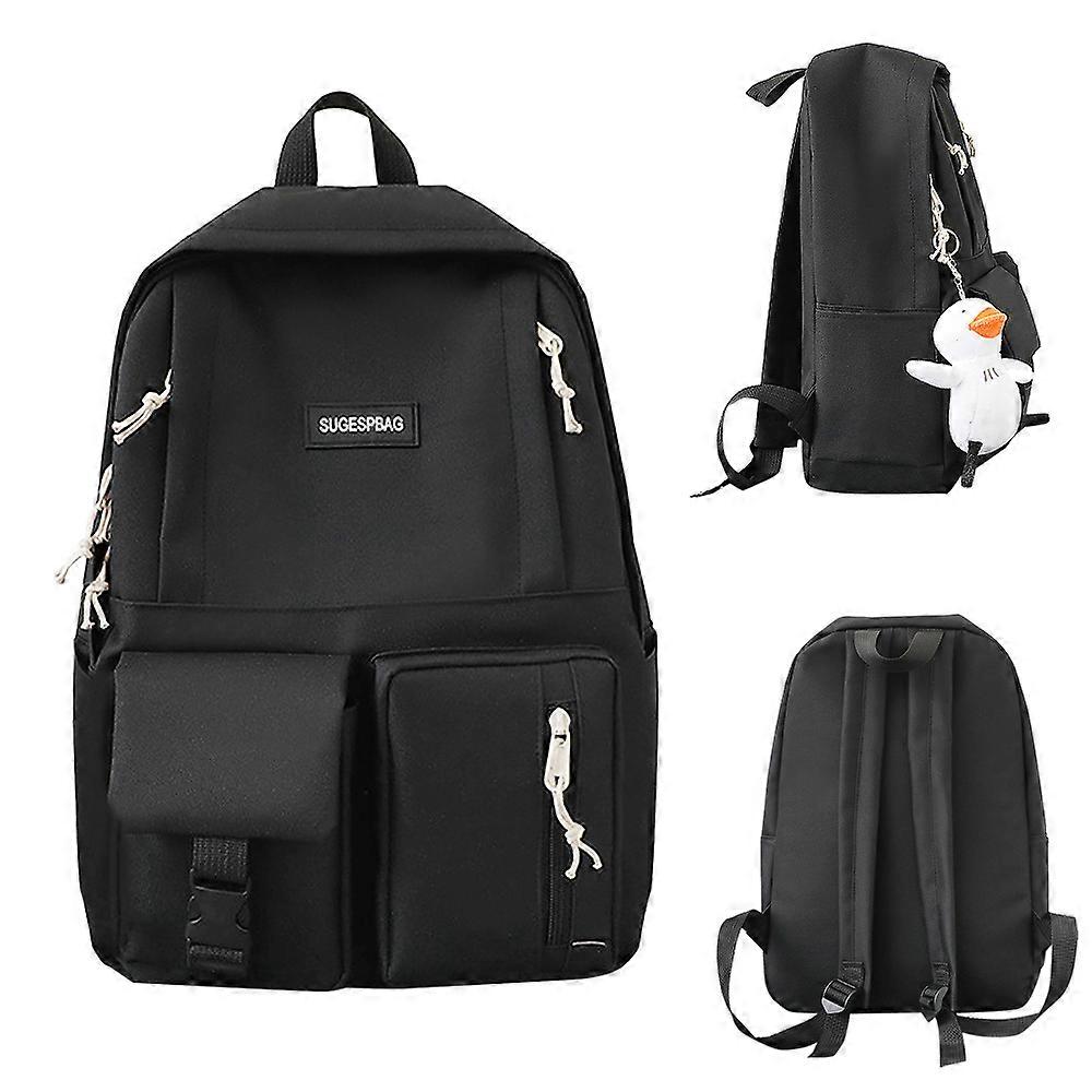 4 pcs Canvas Combo Set Bags with Crossbody Pencil Box Casual School Bag ...