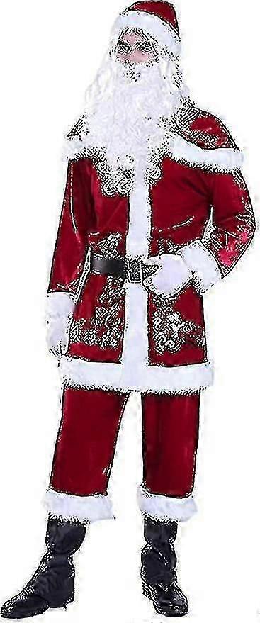 Plush Father Christmas suit for adults fancy dress L | Fruugo UK