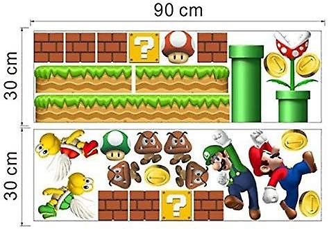 Super Mario Build A Scene Peel And Stick Wall Dekal Klistermärken ...