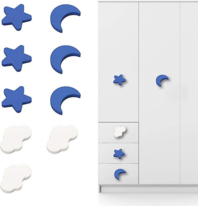 kids star drawer knobs, kids door knobs, Kids Soft Drawer Knobs Moon Star Clouds Knobs for Kids ...