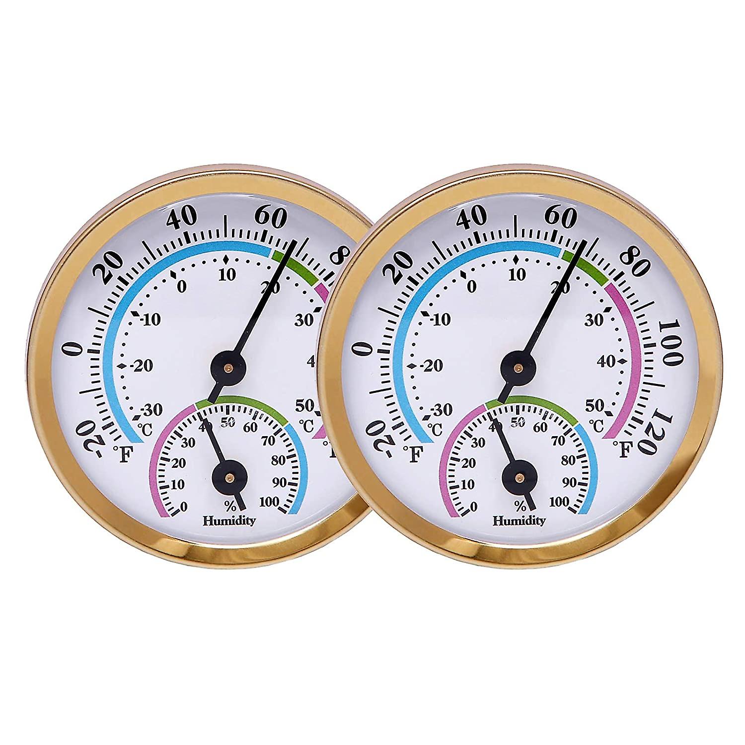 Mini Indoor Thermometer Hygrometer Analog 2 In 1 Temperature Humidity ...