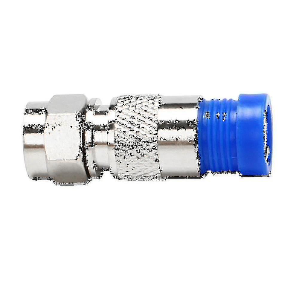 Rg6 F Type Connector Coax Coaxial Compression Fitting 20 Pack (blue ...