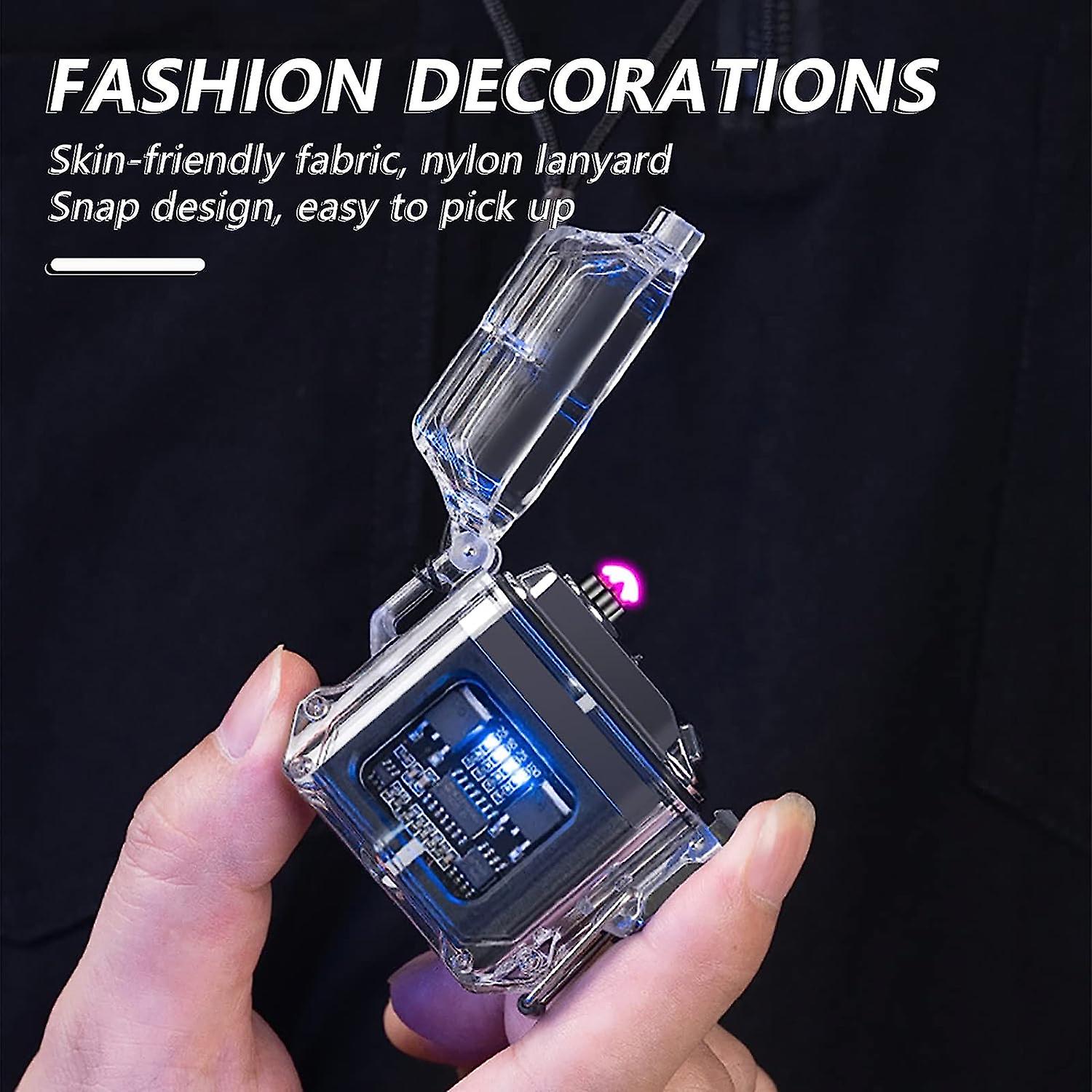 Electronic Rechargeable Lighter, Electric Lighter, Transparent ...