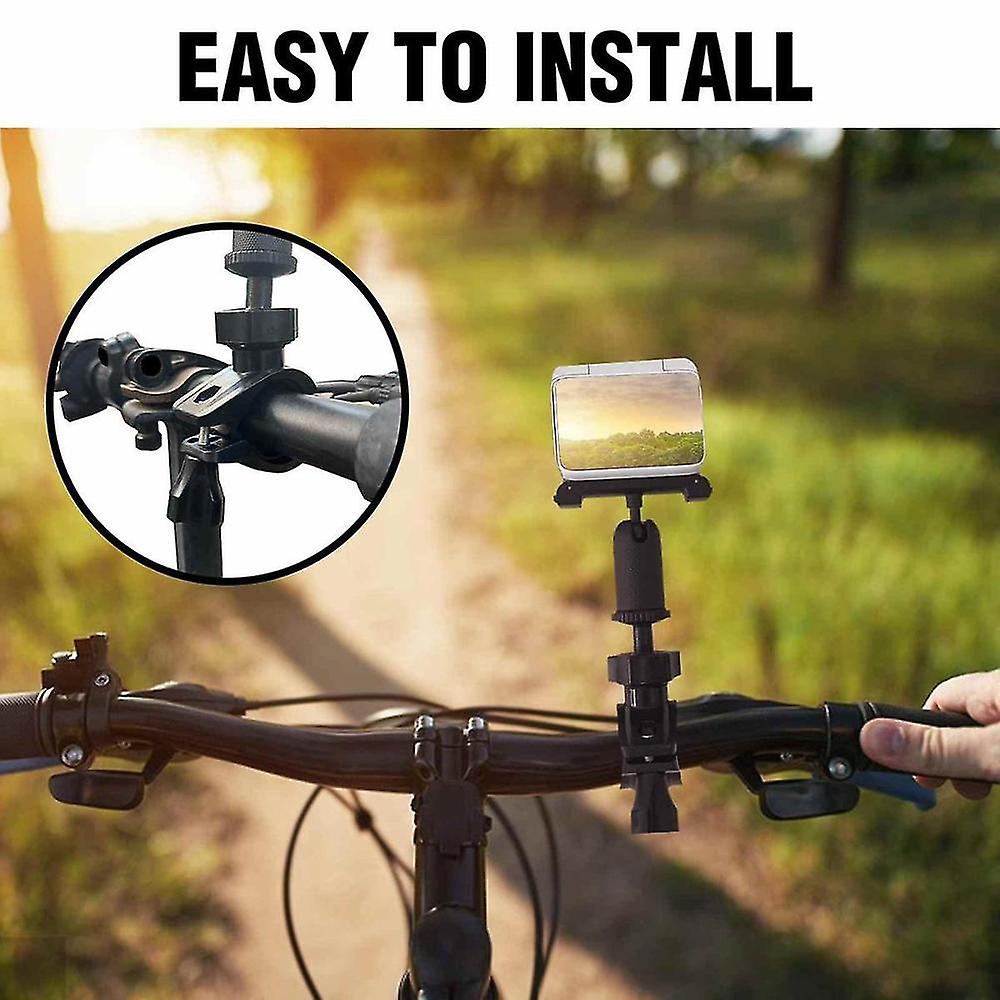 Bicycle Bike Sports Camera Clamp Mount Holder Clip Rotating Bracket For ...