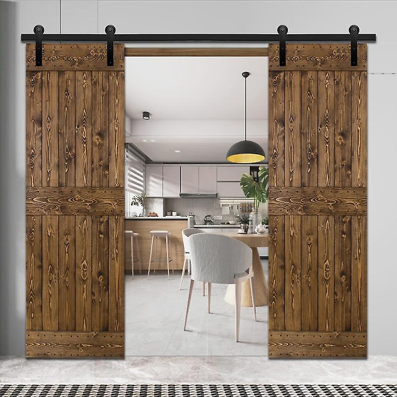 14FT/427cm Sliding Door Hardware Barn Door Track Set Sliding Track Barn Door Kit | Fruugo UK