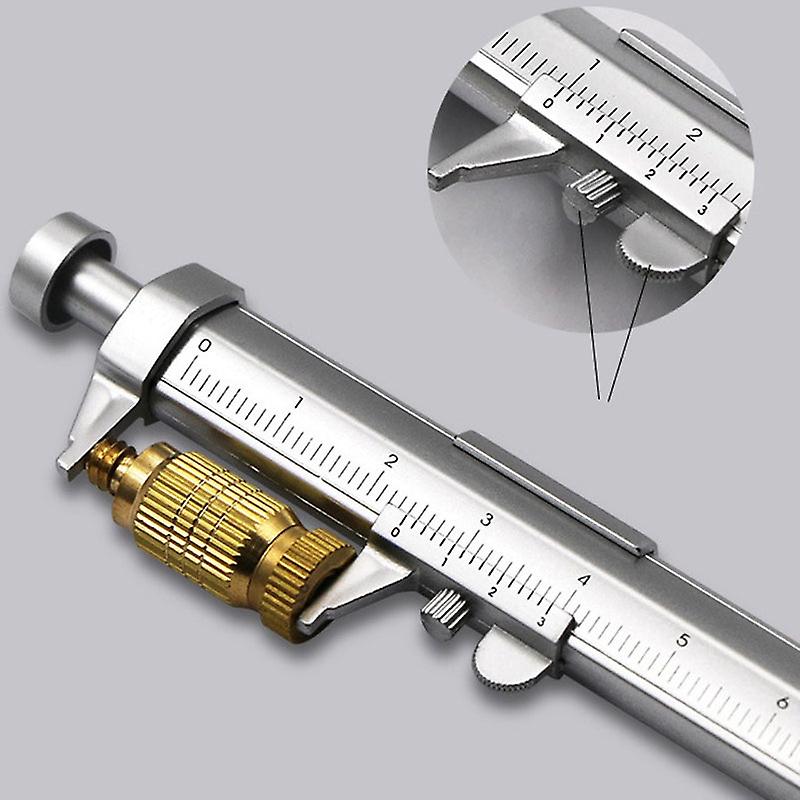 Plastic Ballpoint Pen Vernier Caliper Ruler 10cm Metric Precision Dial ...