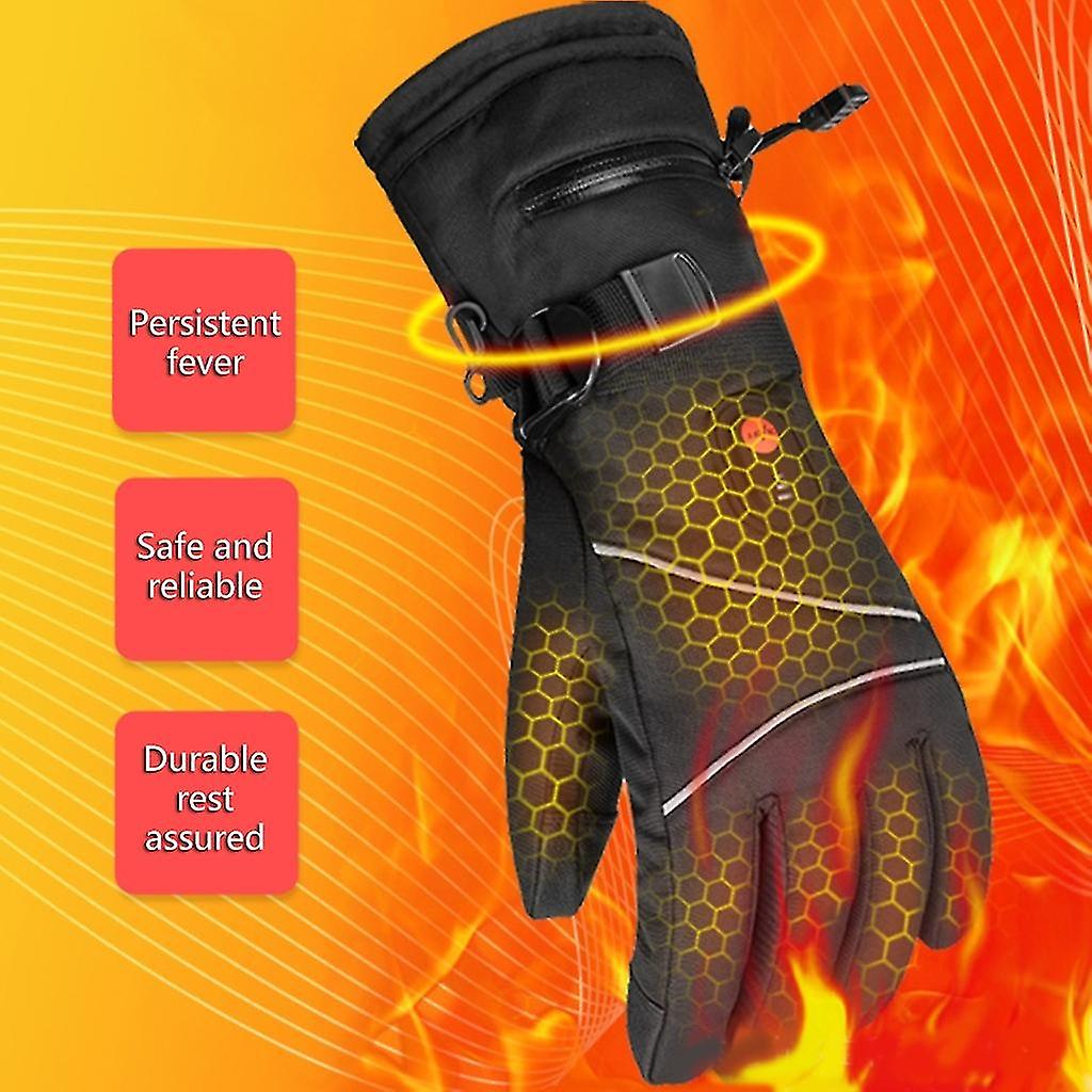 Heated Gloves for Men & Women Heated Motorcycle Gloves Waterproof ...