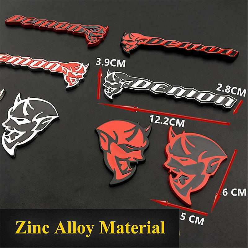 Metal Hellcat Srt Demon Emblem Car Sticker Front Grill Fender Badge ...