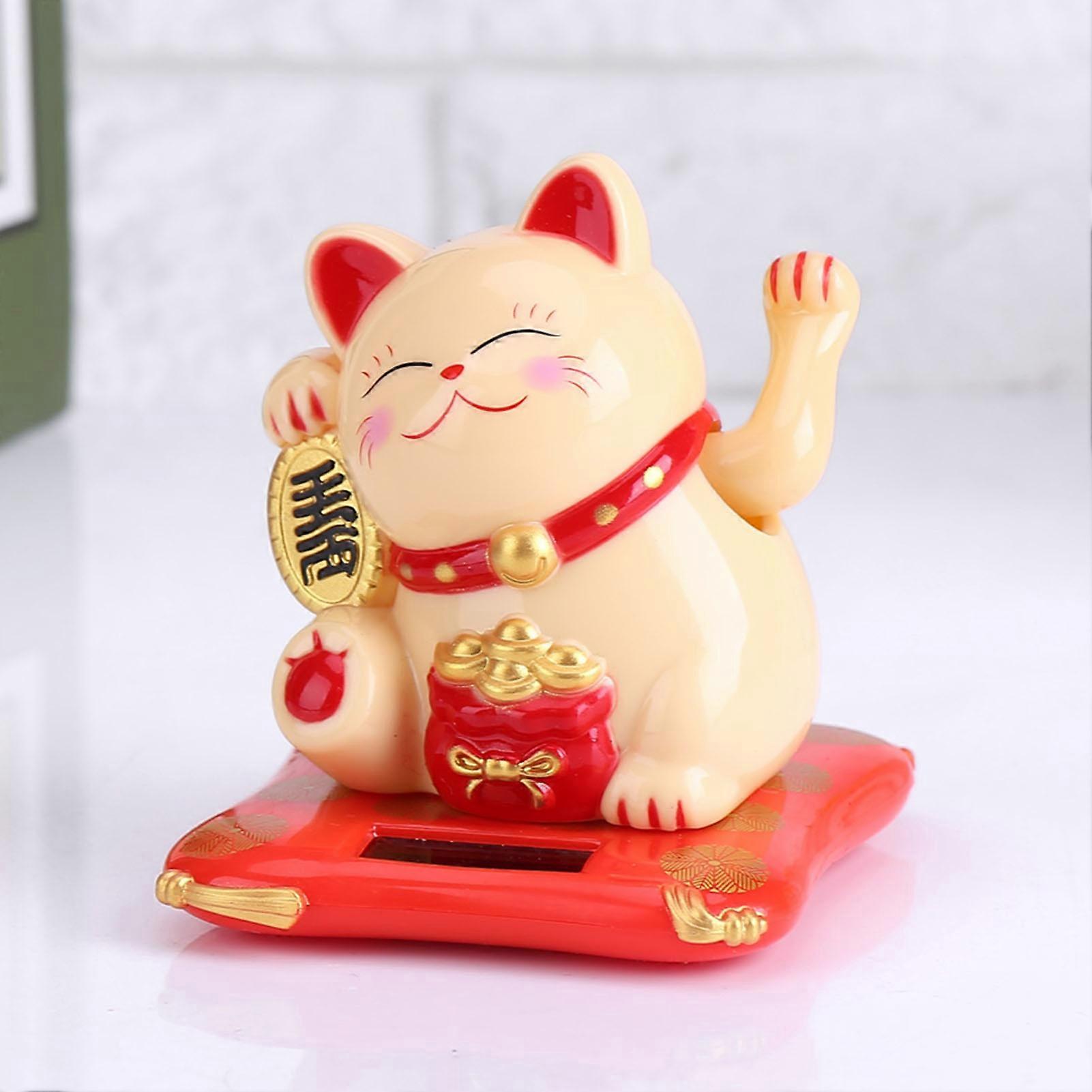 Solar Powered Cute Waving Cat Good Luck Wealth Welcoming Cats Home ...