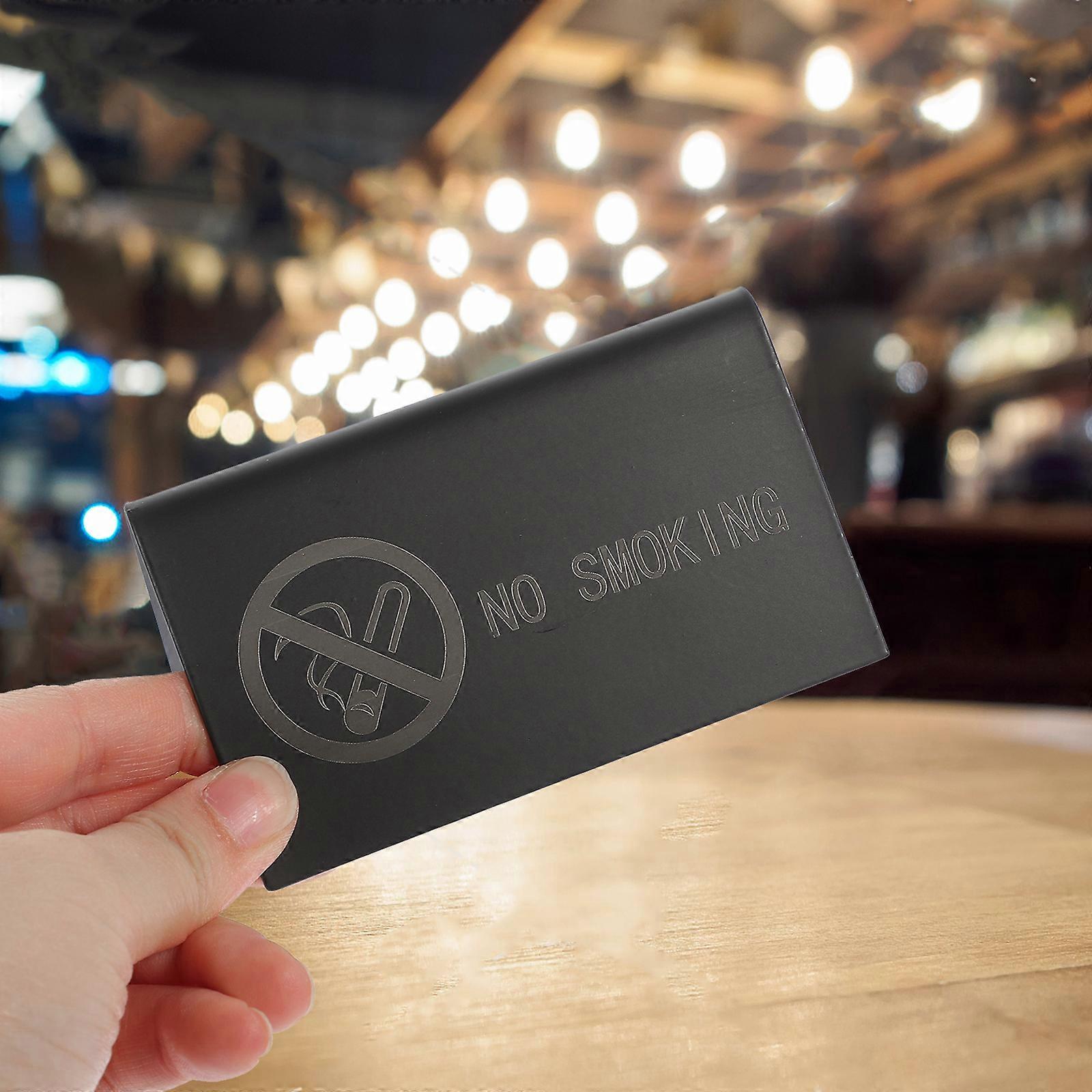 Restaurant Table No-smoking Metal Sign Stainless Steel No-smoking Tent ...