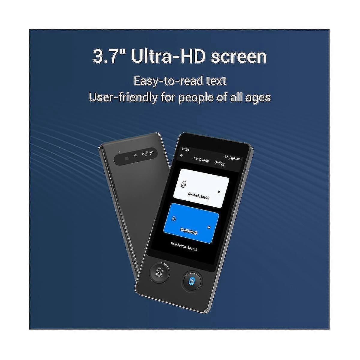 W12 Voice Translator Device 144 National Language Intelligent Real-time Translation Text Photo ...