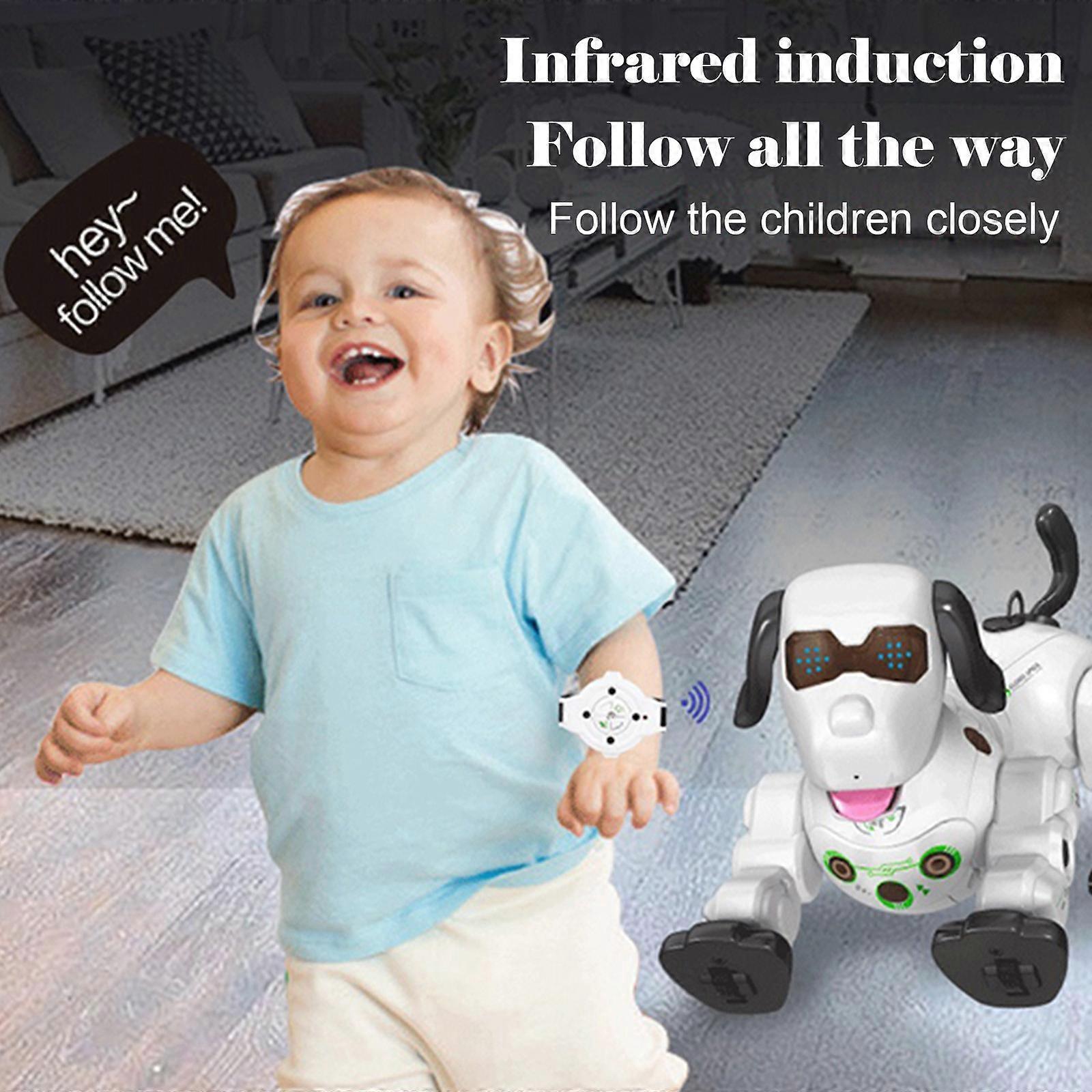 Hot Plush Stuffed Animal Toys Follow Dog Robot Toys for Kids Smart ...