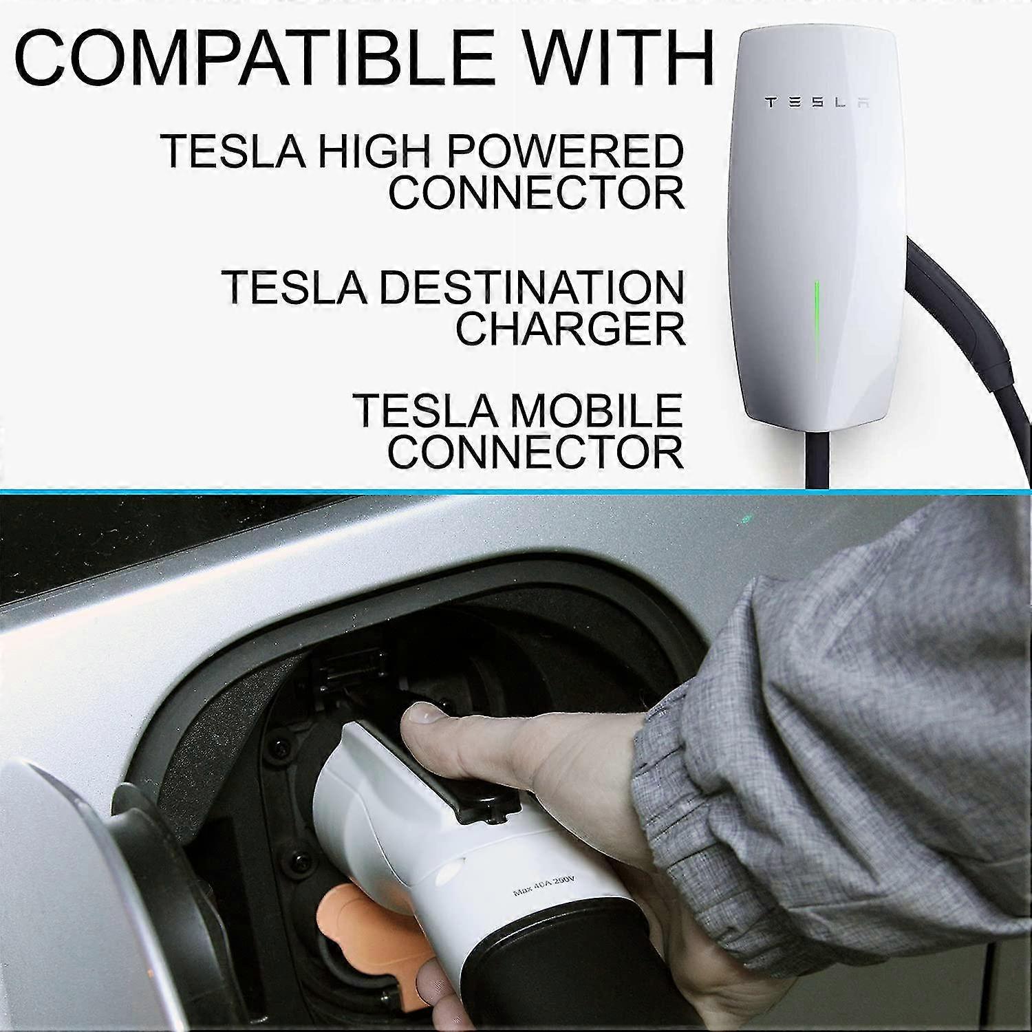 J1772 to Tesla charging adapter supports 60 Amp / 250V AC Compatible ...