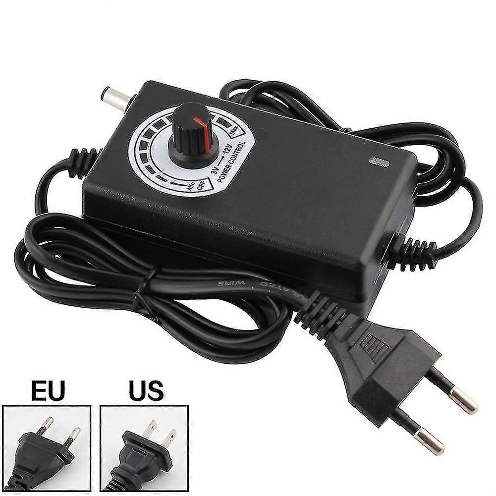 3v-12v 2a 24w Adjustable Power Supply Adapter Motor Voltage Regulator ...