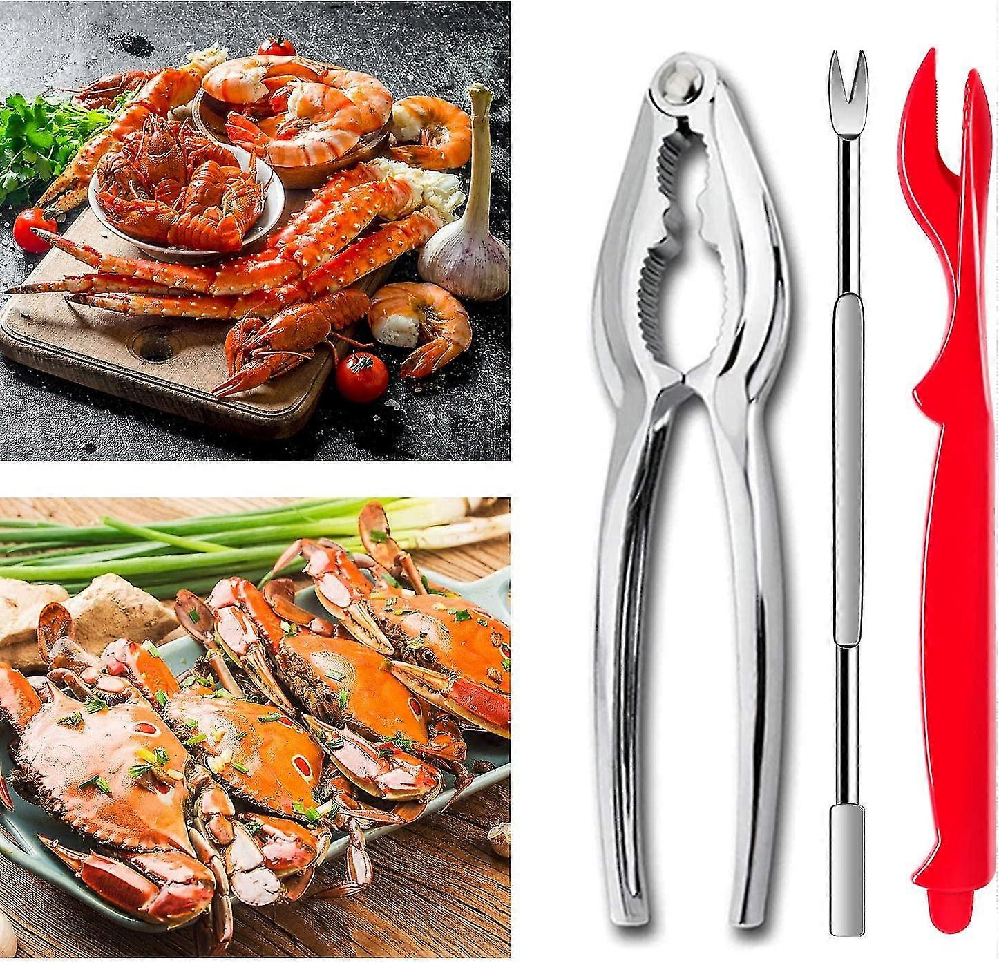 24pcs Seafood Tools, Crab Crackers Nut Cracker Forks Set, Opener ...