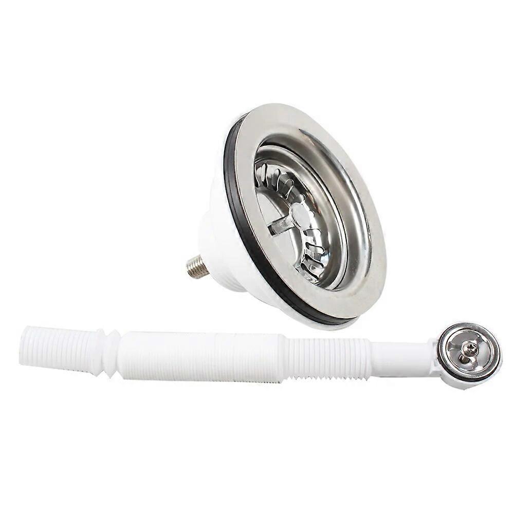 Talea Kitchen Sink Strainer 1" (114mm) SUS304 Stainless Steel Plug Waste with Overflow Head with ...