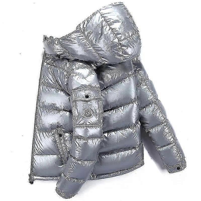 2024 Male Ladies Short Down Jacket Thick Hooded Couple Matching Loose ...
