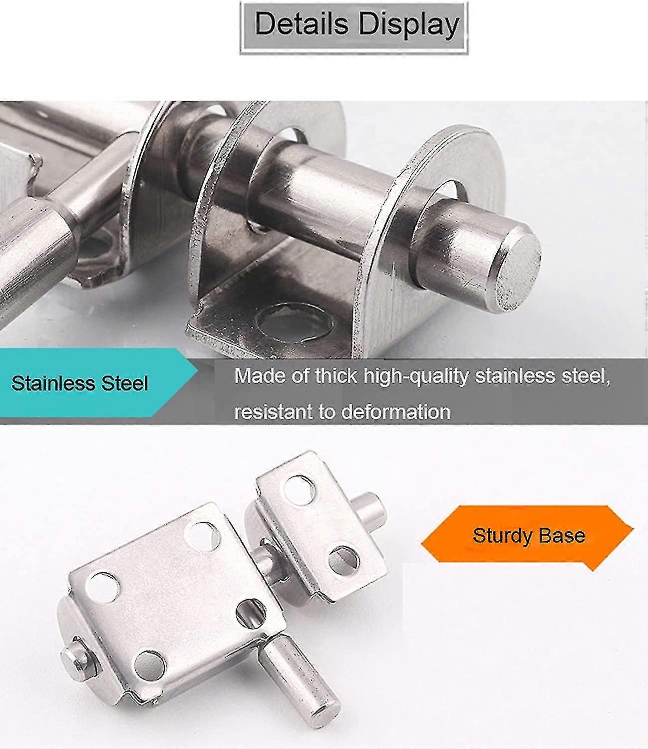 Slide Lock Bedroom Door Lock Door Security Slide Latch Lock 3 Inches ...