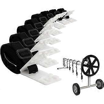8 Pieces Pool Cover Reel Reel Straps And Clips Reels Pool Solar Cover ...