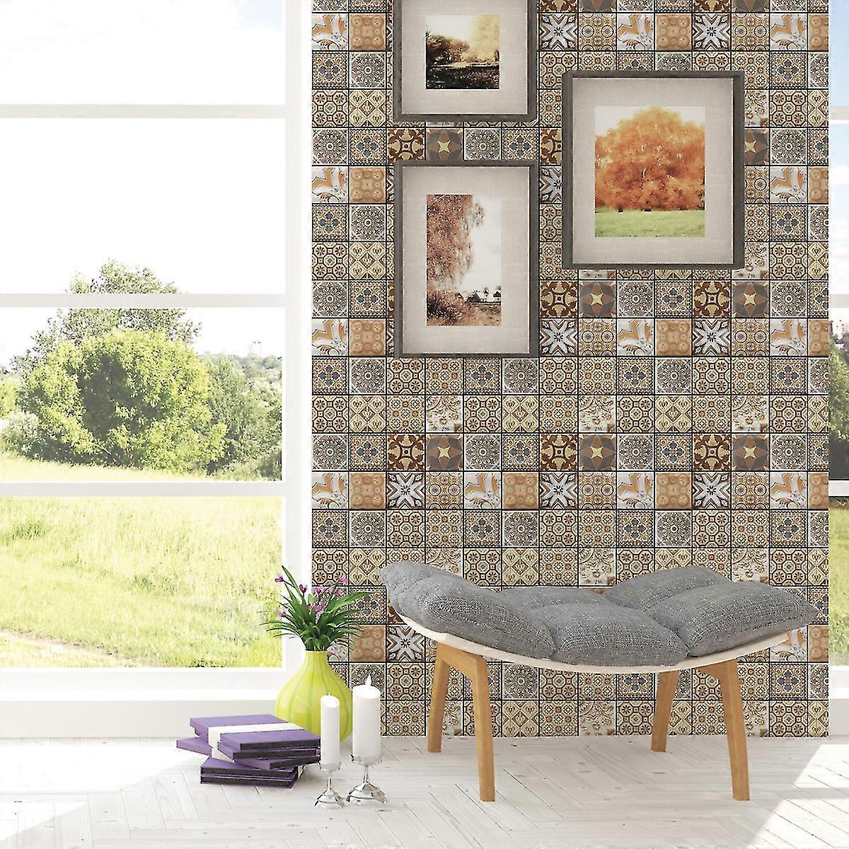 3d Self-adhesive Wall Stickers Waterproof Pvc Wallpapers Removable Wall ...