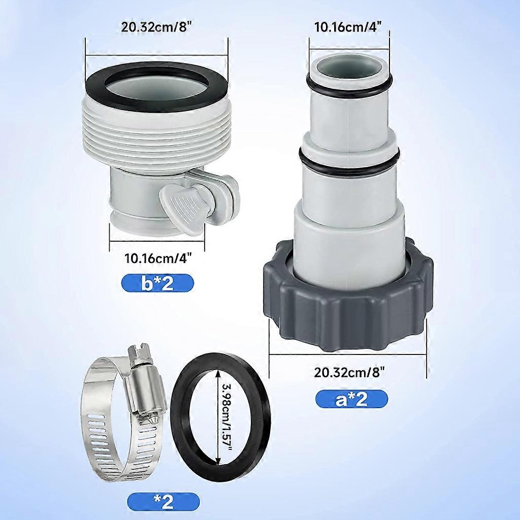Swimming Pool Hose Adapter with Collar for IntexFit ARU Threaded ...