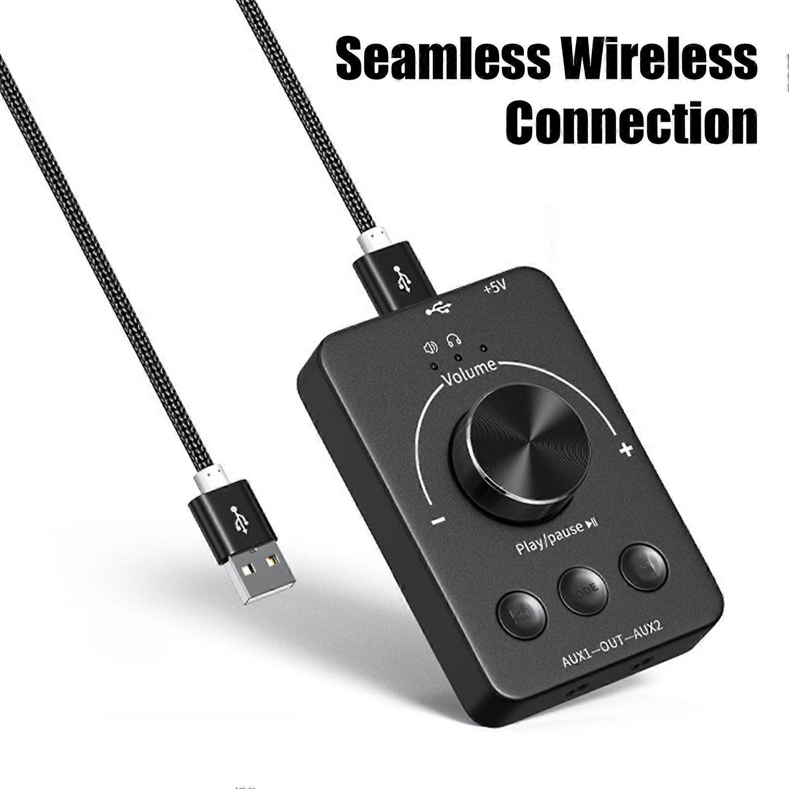 USB PC Volume Control Knob Computer External Volume Adapter Bluetooth ...