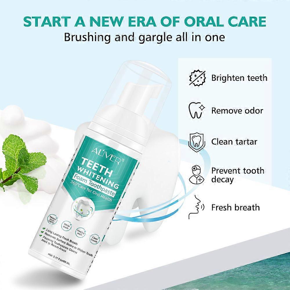 Foam Toothpaste, Fluoride Free Toothpaste, Foaming Baking Soda ...