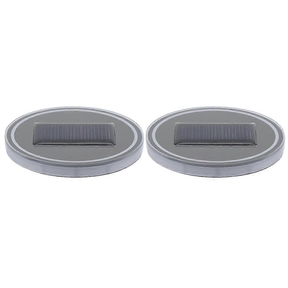 2Pcs Solar LED Trim Light Acrylic Cup Pad Bottle Bottom Mat for All ...