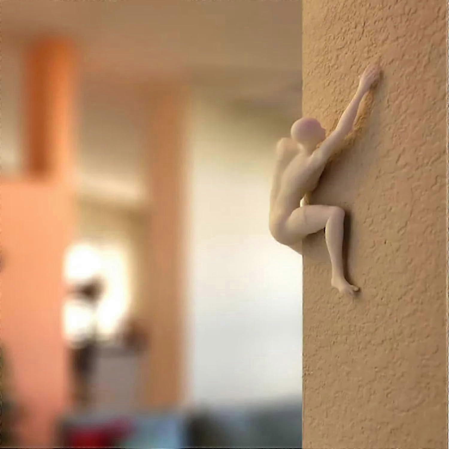 Unique Climber Sculpture Wall Decor,industrial Resin Climbing Man Wall ...