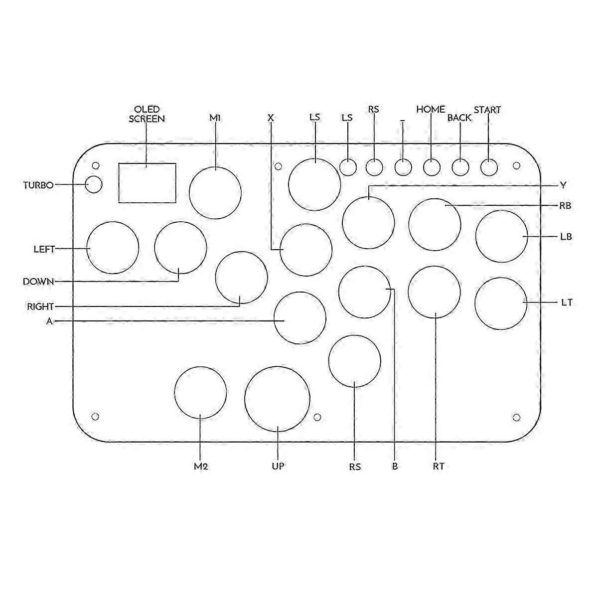 Arcade Stick 16-Key Controller with RGB & Turbo, Compatible with for PC ...