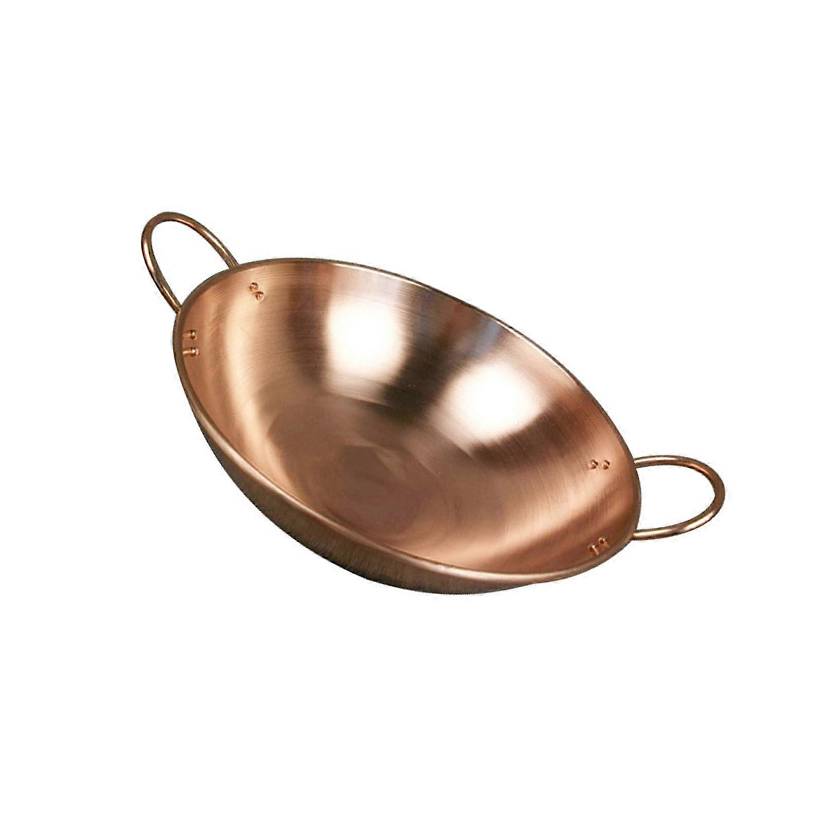 Pure Copper Pot without Lid Beautiful Shape Fry Pan Stew Pan Copper ...