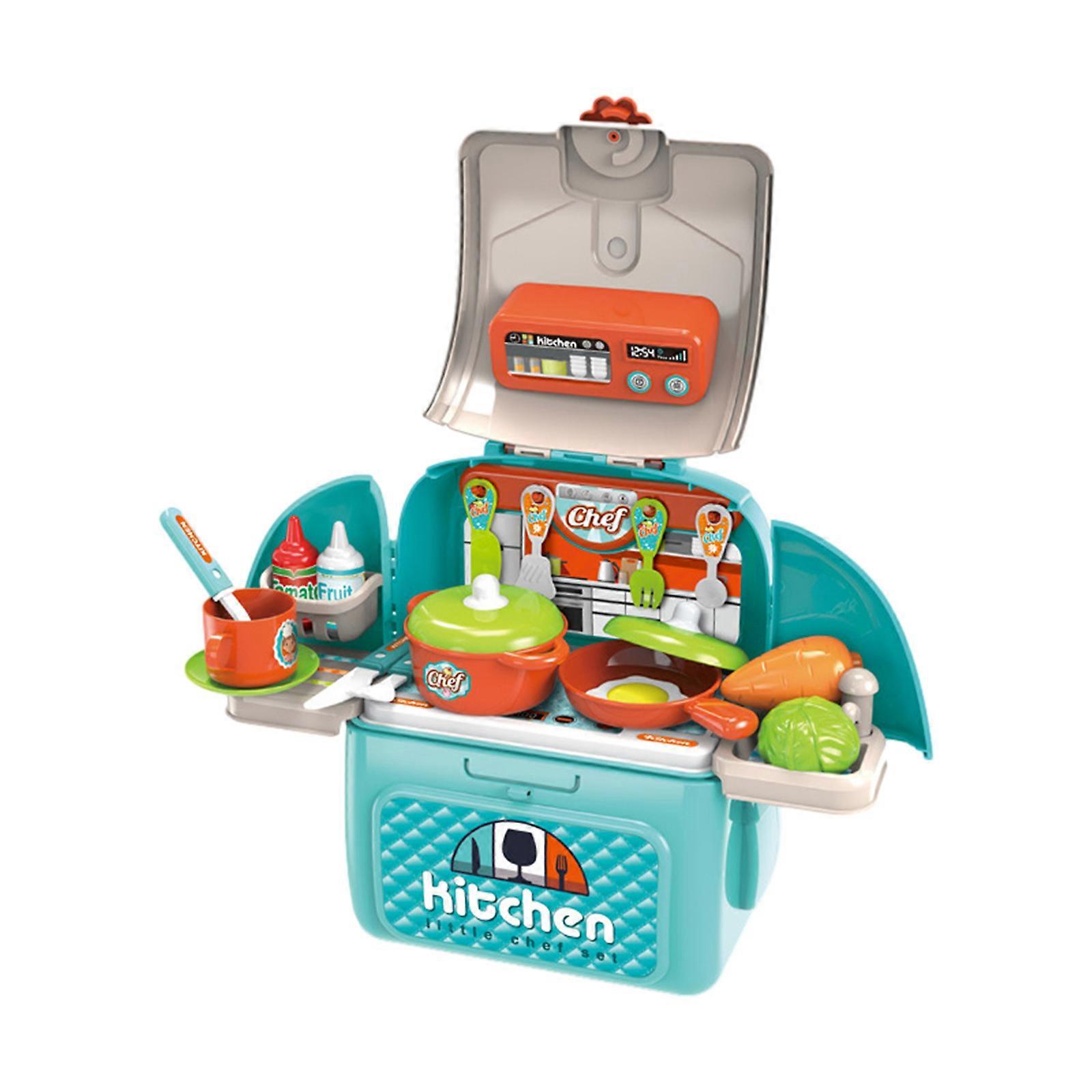Kitchen Set With Play Food For Toddlers Boys Girls Kids Makeup Kit ...